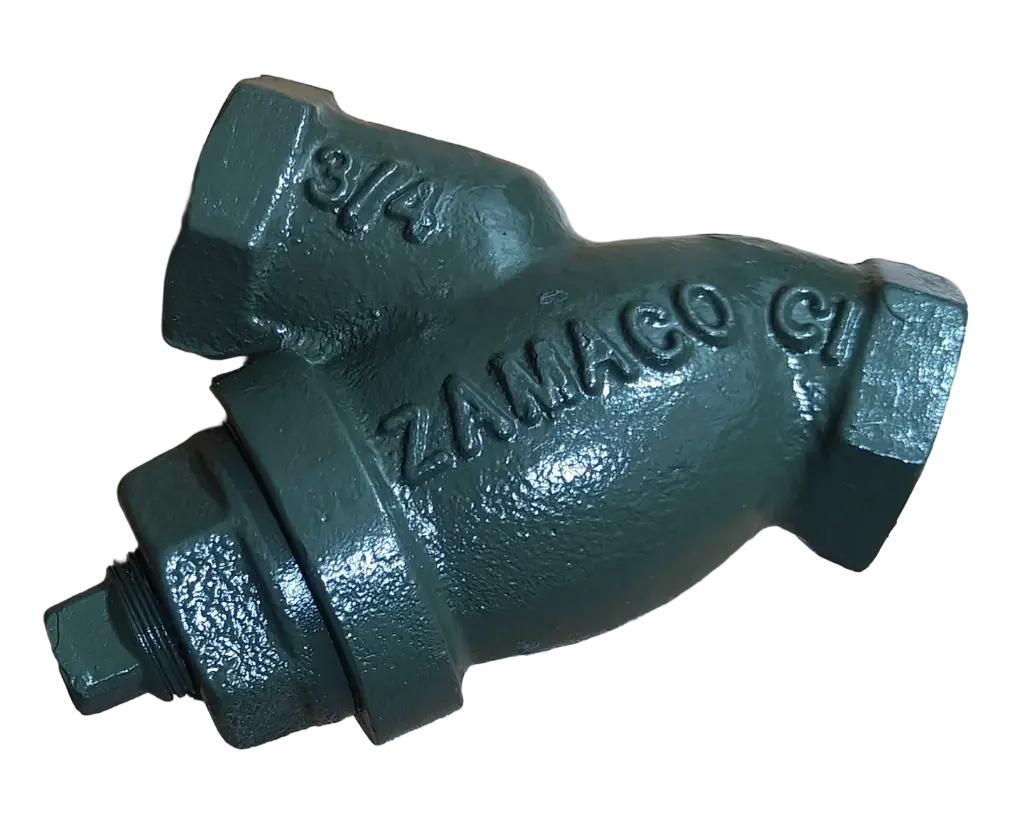Filtro Y Hierro Fundido 1" 250 LBS | ZAMACO® Roscado con Malla Inox